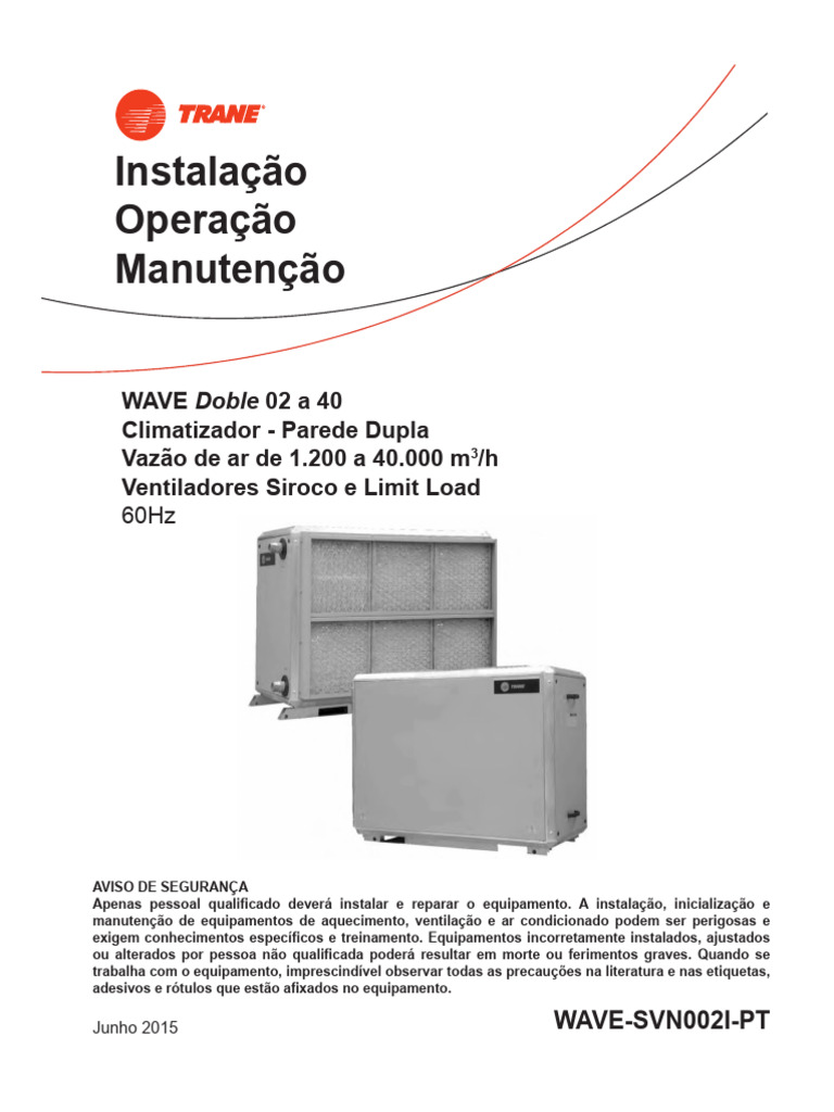 Manual - Fancoil - Trane - Wave-Sv | PDF | Ar condicionado | Corrosão