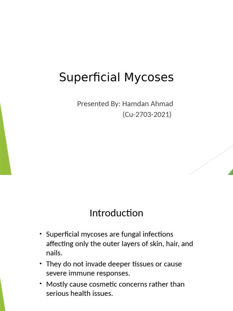 Overview of Superficial Mycoses | PDF | Mycology