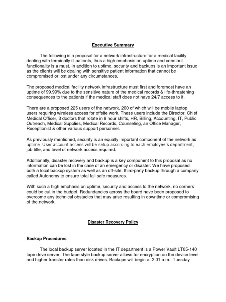 Medical Facility Highlights | PDF | Server (Computing) | Backup