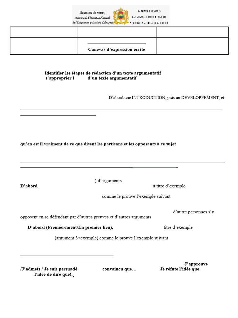 Plan Dialectique pour Texte Argumentatif | PDF | Argumentation