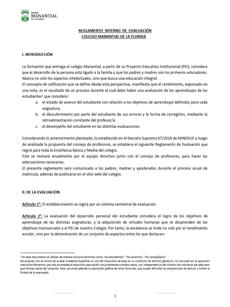 Reglamento de Evaluacion CM 2024 Final | PDF | Evaluación | Cognición