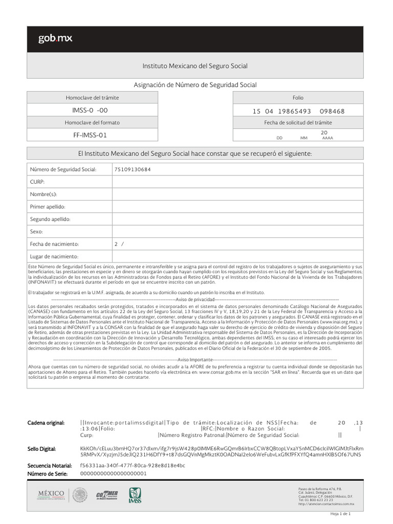 MALR060826HJCLPMA2--ALTA-IMSS-NSS | PDF | Gobierno