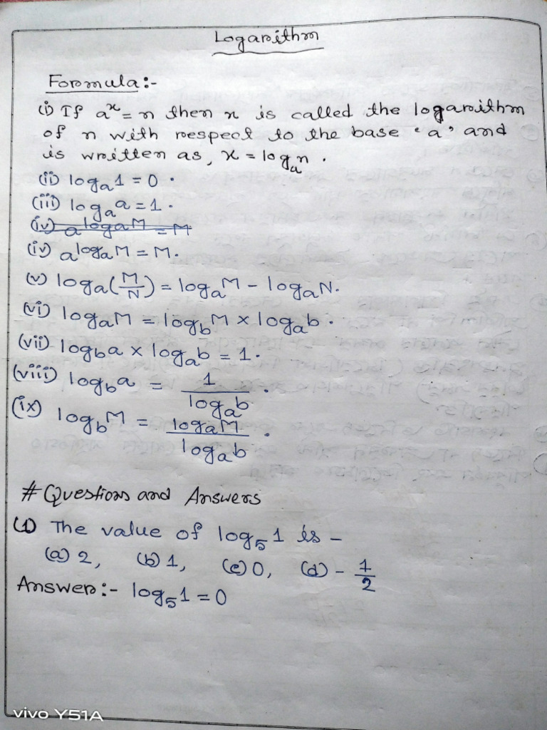 Understanding Logarithms and Their Properties | PDF