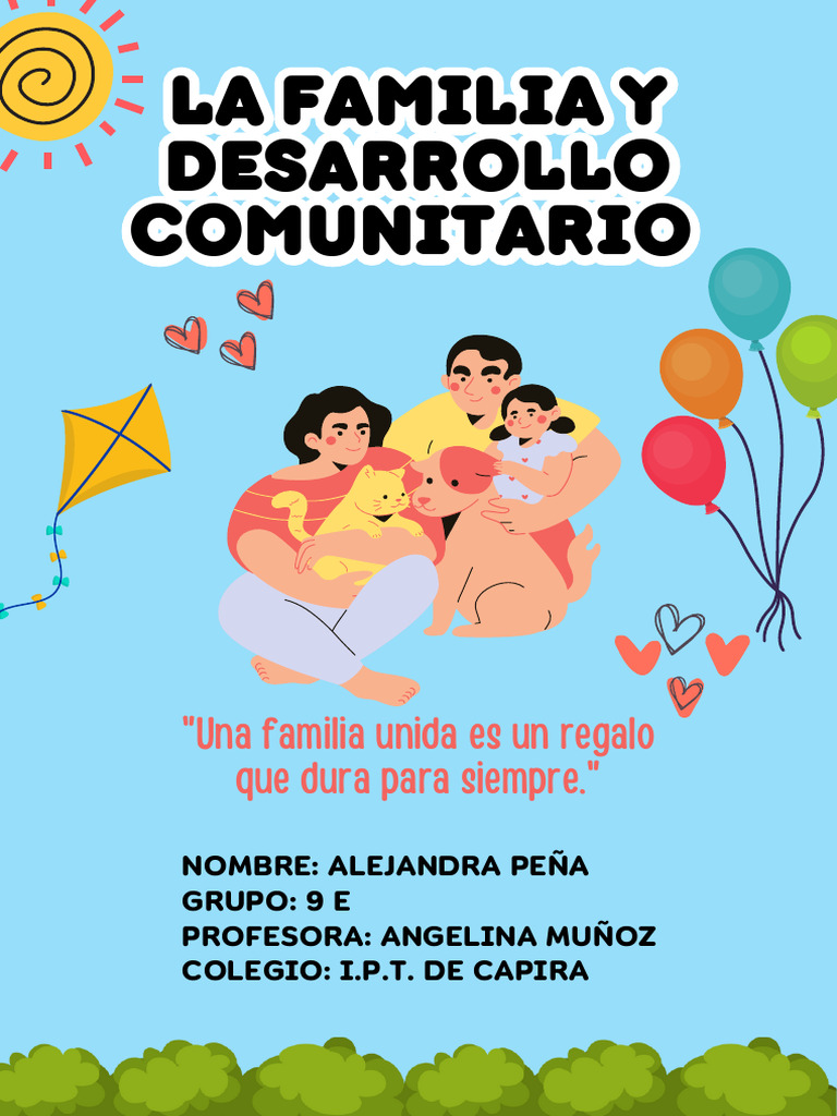 Portada: Familia y Desarrollo Comunitario | PDF