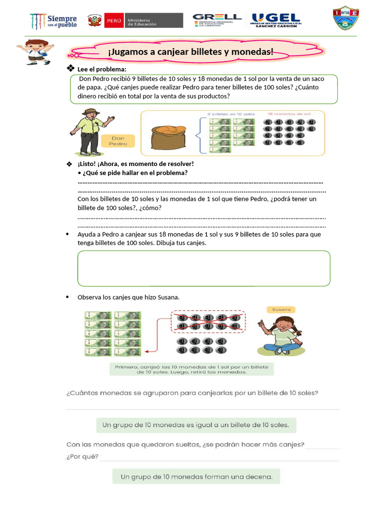 Jugamos A Canjear Billetes y Monedas | PDF