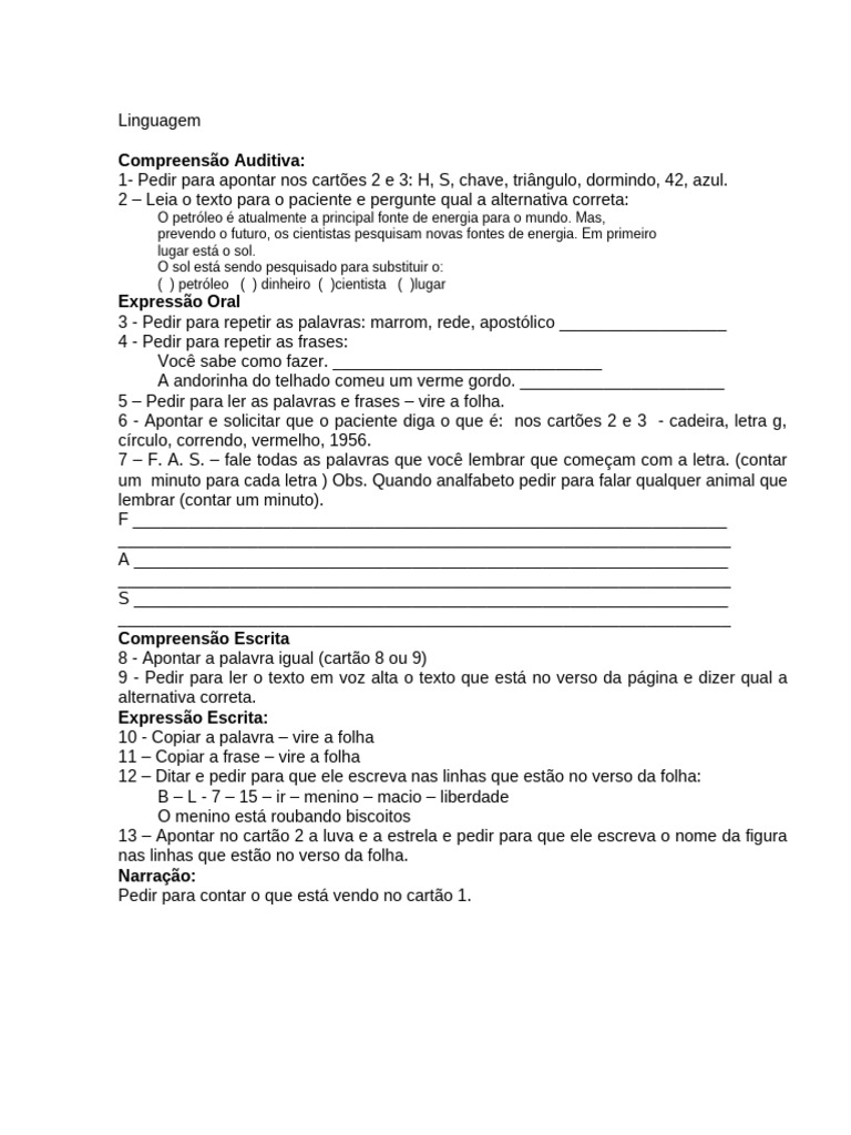 Linguagem Complemento Protocolo Inicial | PDF | Relâmpago