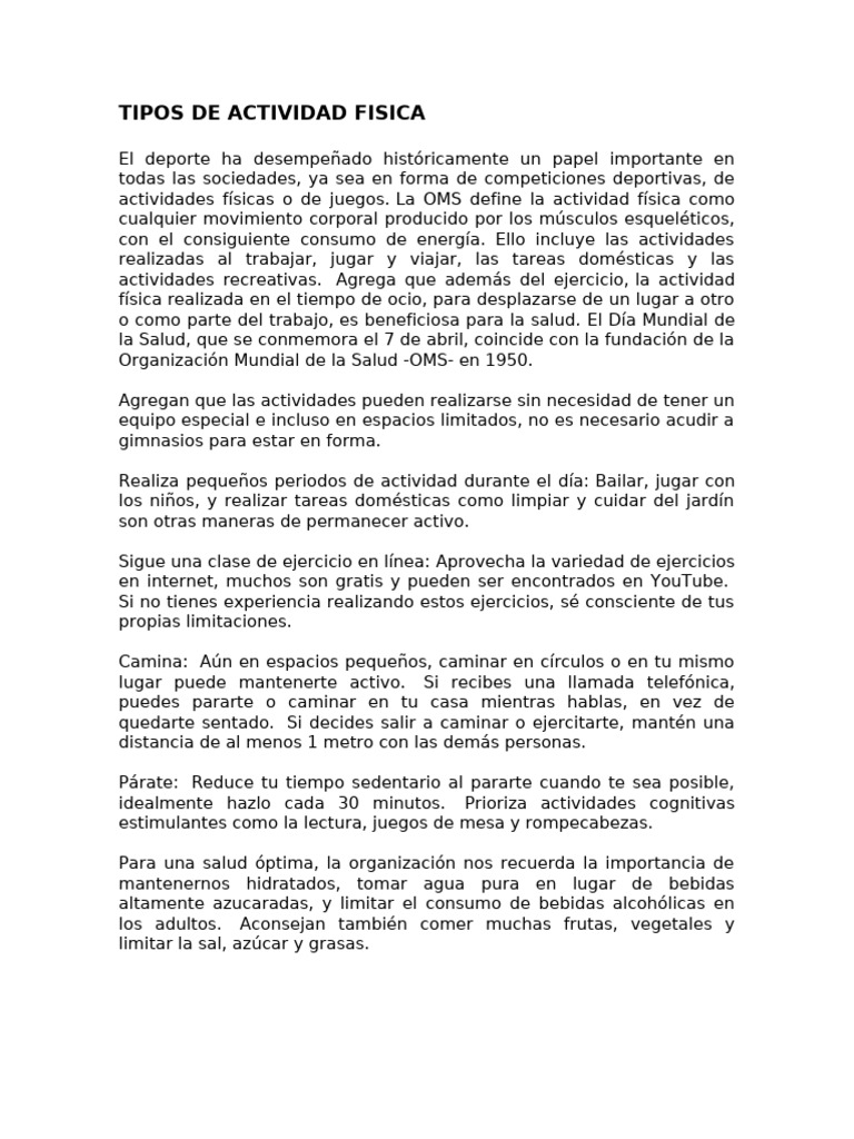 Fisica y Sedentaria | PDF | Estilo de vida sedentario