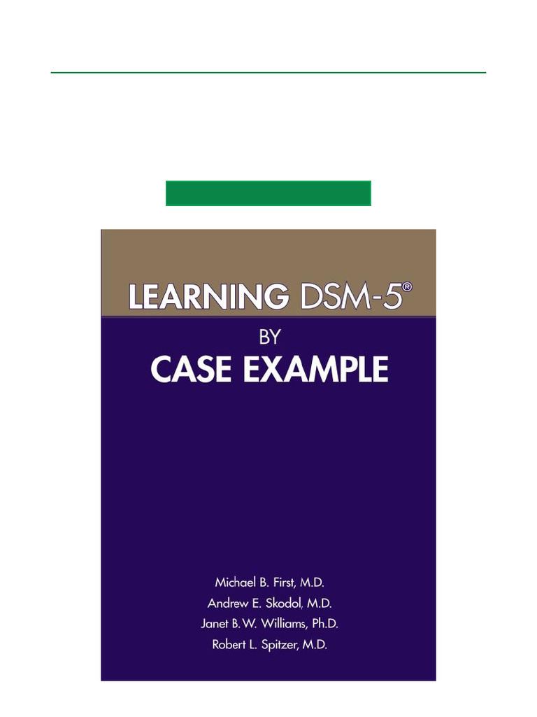Learning DSM-5: Case Examples Guide | PDF | Mental Disorder | Dsm 5