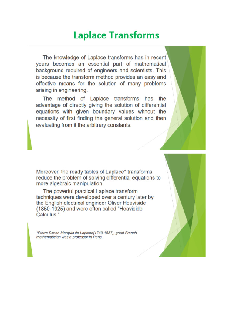 Understanding Laplace Transforms | PDF