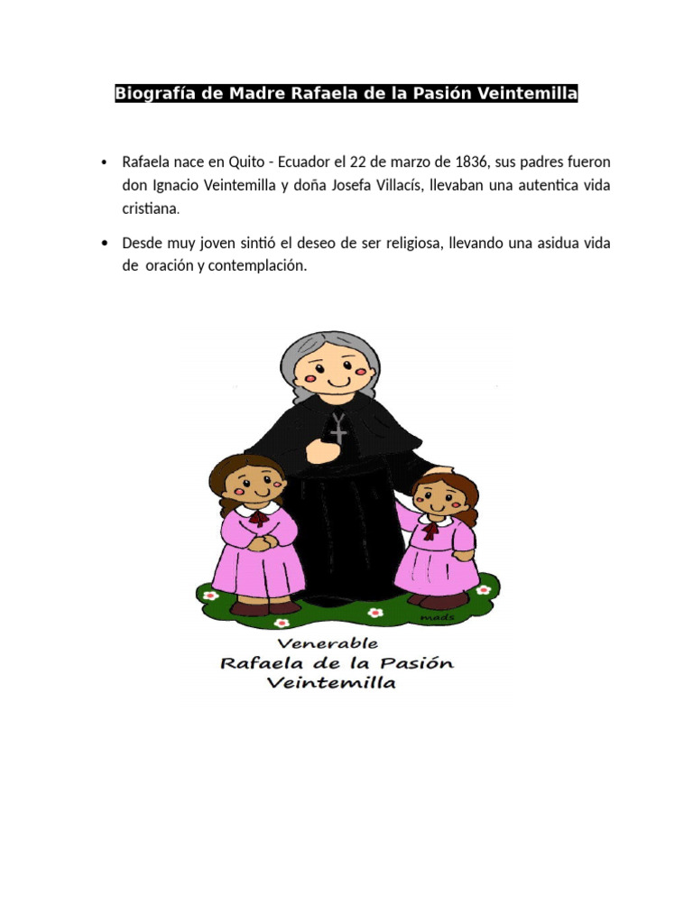 Biografia Madre Rafaela_ Ortega | PDF