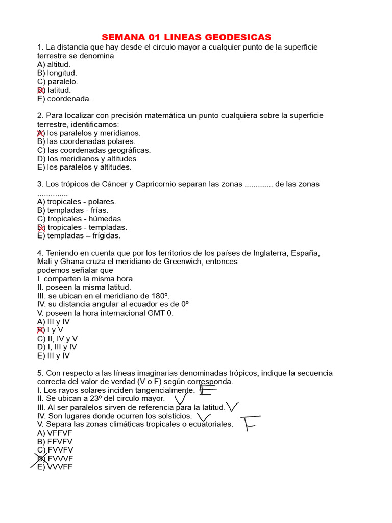 Semana 01 Lineas Geodesicas | PDF | Ecuador | Longitud
