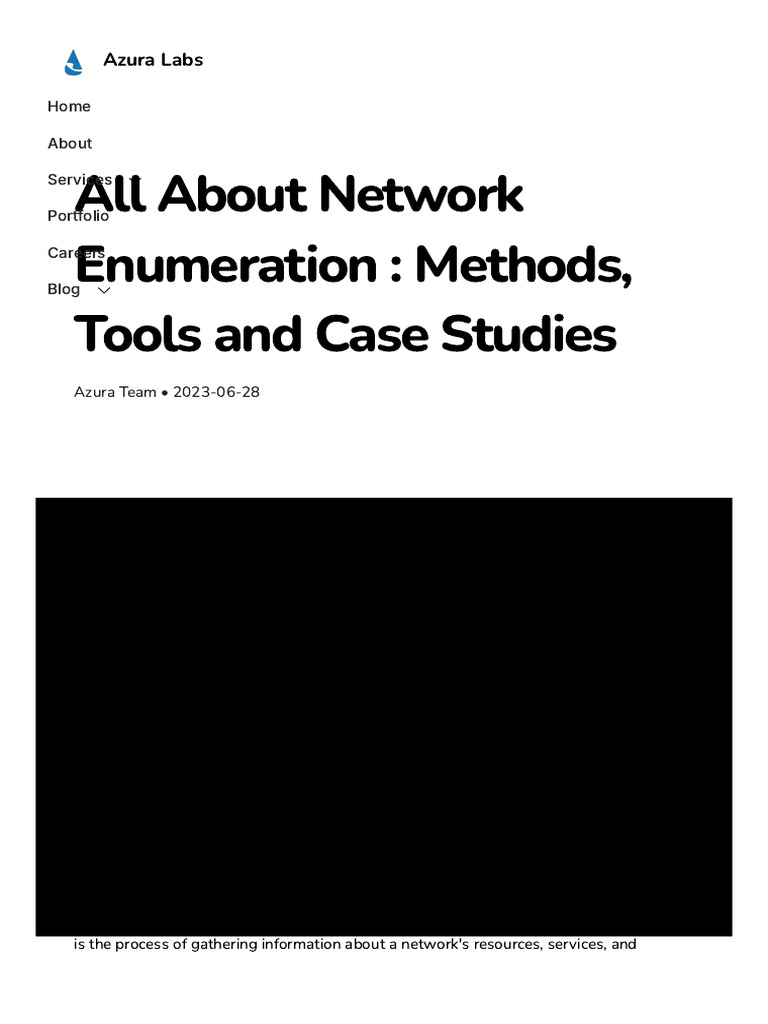 All About Network Enumeration - Methods, Tools and Case Studies | PDF | Security | Computer Security