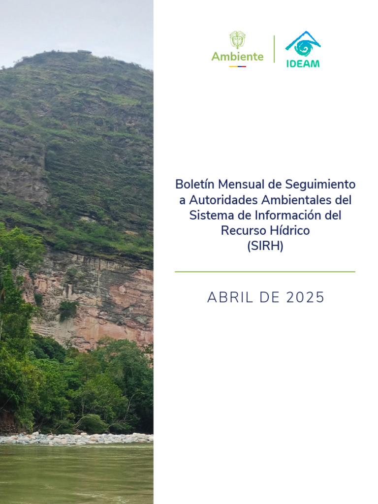 Boletin Sistema de Informacion Del Recurso Hidrico Abril 2025 0 | PDF | Ciencia medioambiental ...