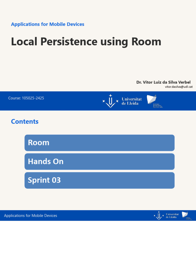 09 App Mobile Teo Local Persistence Using Room | PDF | Databases | Class (Computer Programming)