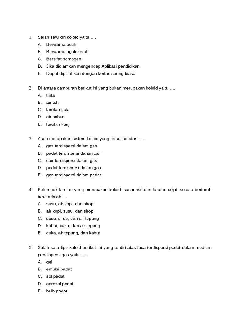 Soal Psaj Kimia Lintas Minat Devi | PDF