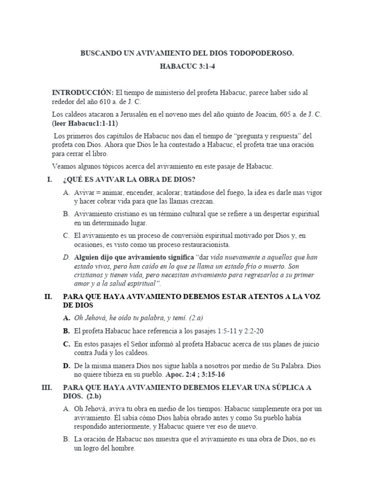 BUSCANDO UN AVIVAMIENTO DEL DIOS TODOPODEROSO (2) | PDF | Oración | Dios