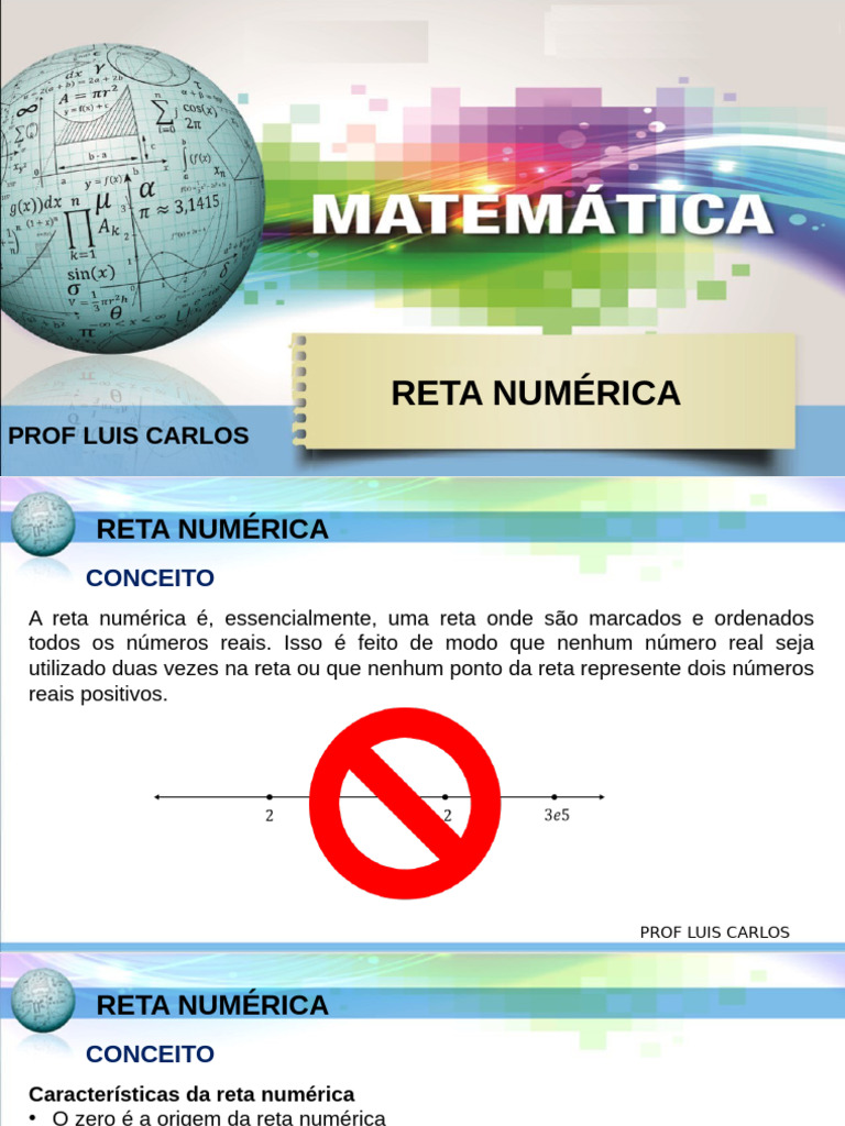 RETA NUMÉRICA ppsx | PDF | Número real | Matemática elementar