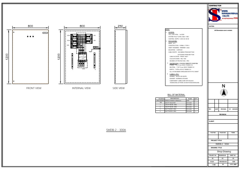 Drawing For Syn - MDB, SMDB 11 - Mar.2025 | PDF | Electrical ...