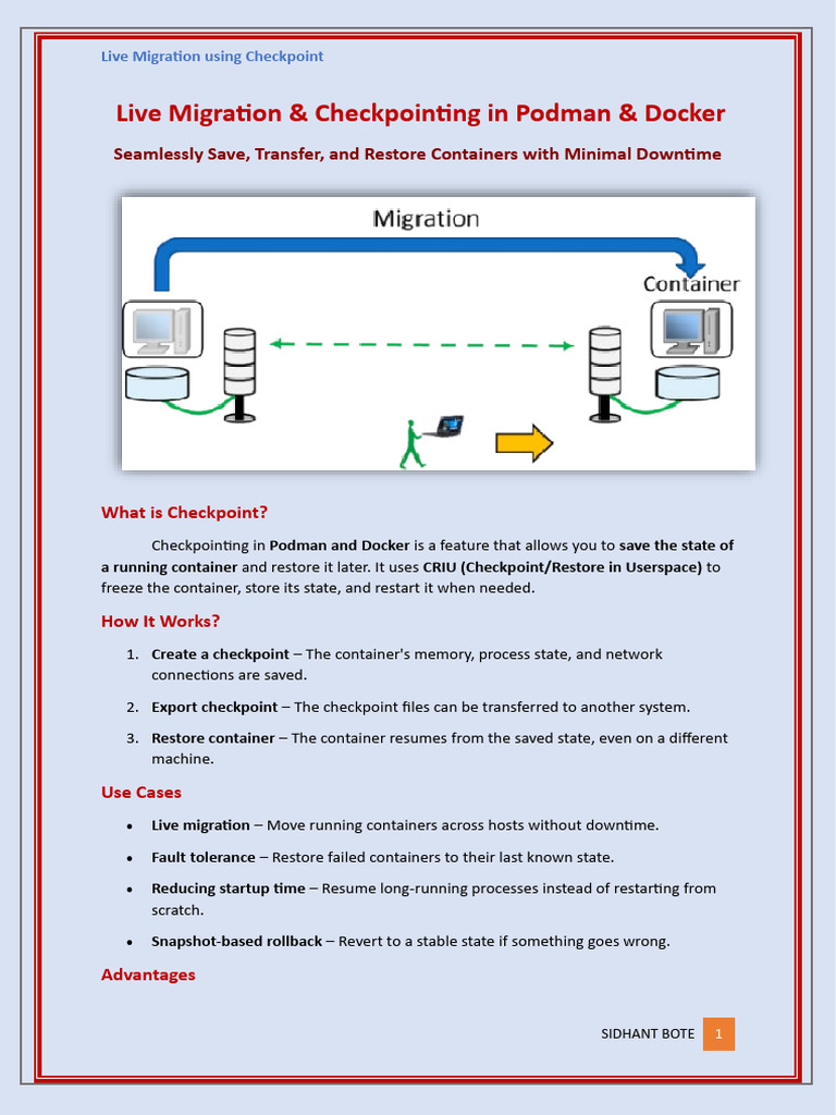 Live Migration in Podman | PDF | System Software | Software