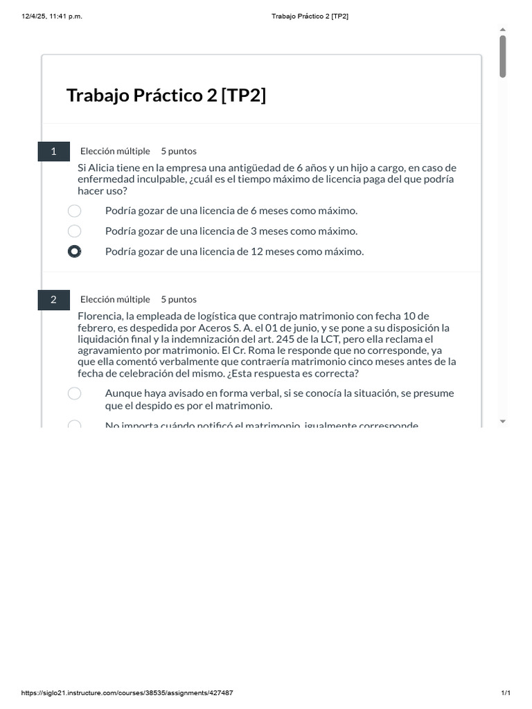 Trabajo Práctico 2 [TP2]der lab | PDF