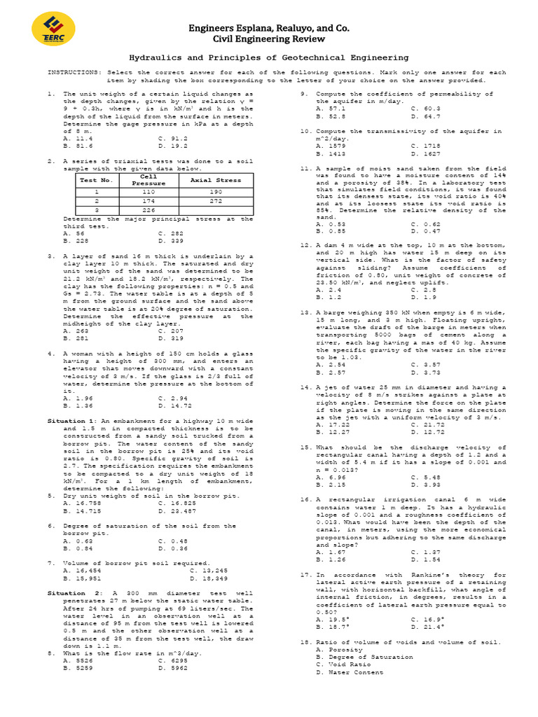 Hpge Preboard 2 (Questionnaire) | PDF | Earth Sciences | Civil Engineering