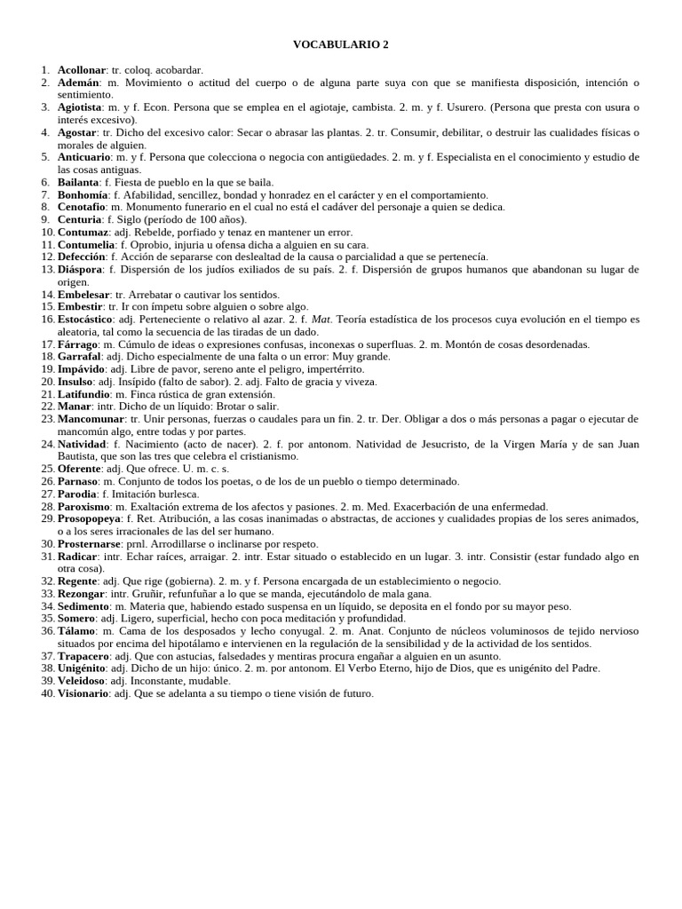 VOCAB. 2 - INTRO 2 UNI B | PDF