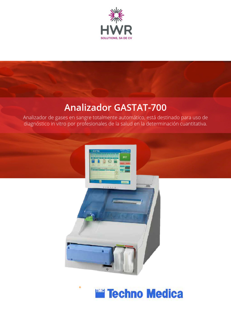 Analizador GASTAT-700 de Gases Sanguíneos | PDF | Gases | Sangre