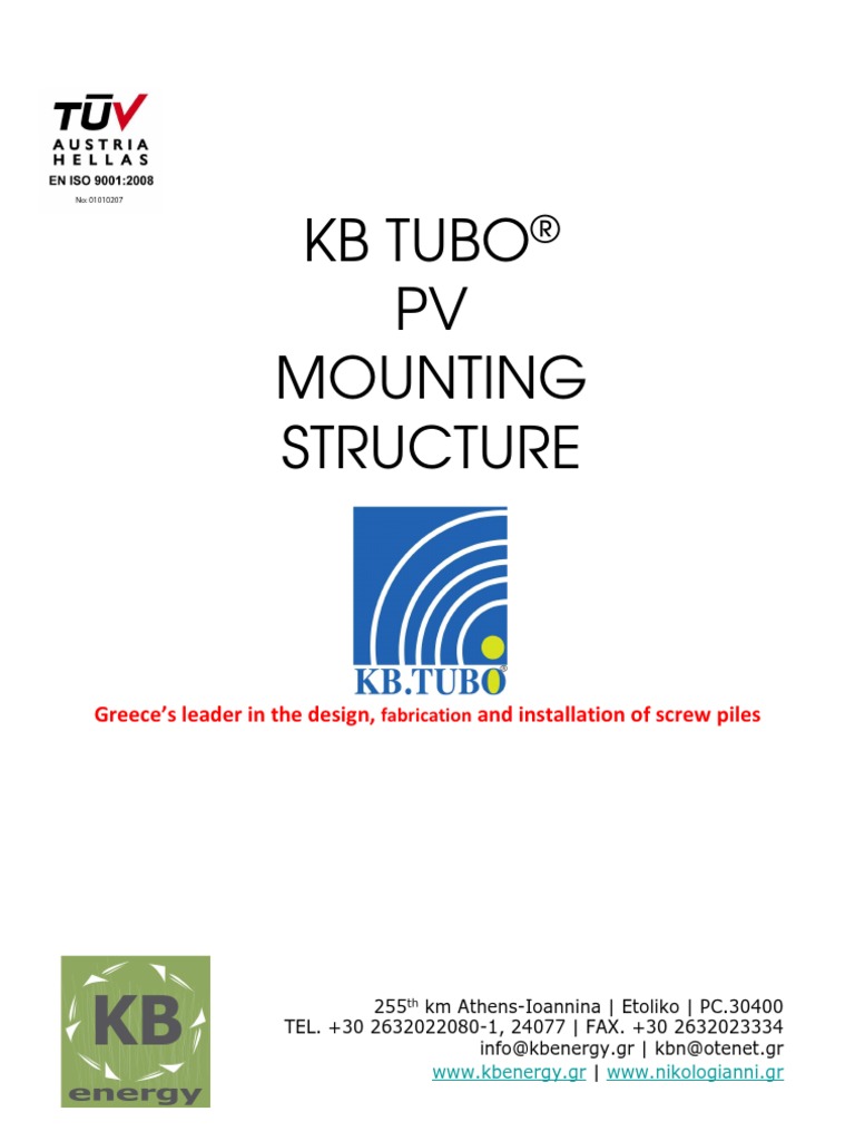 PV Mounting Structure 2012 | PDF | Photovoltaics | Photovoltaic System
