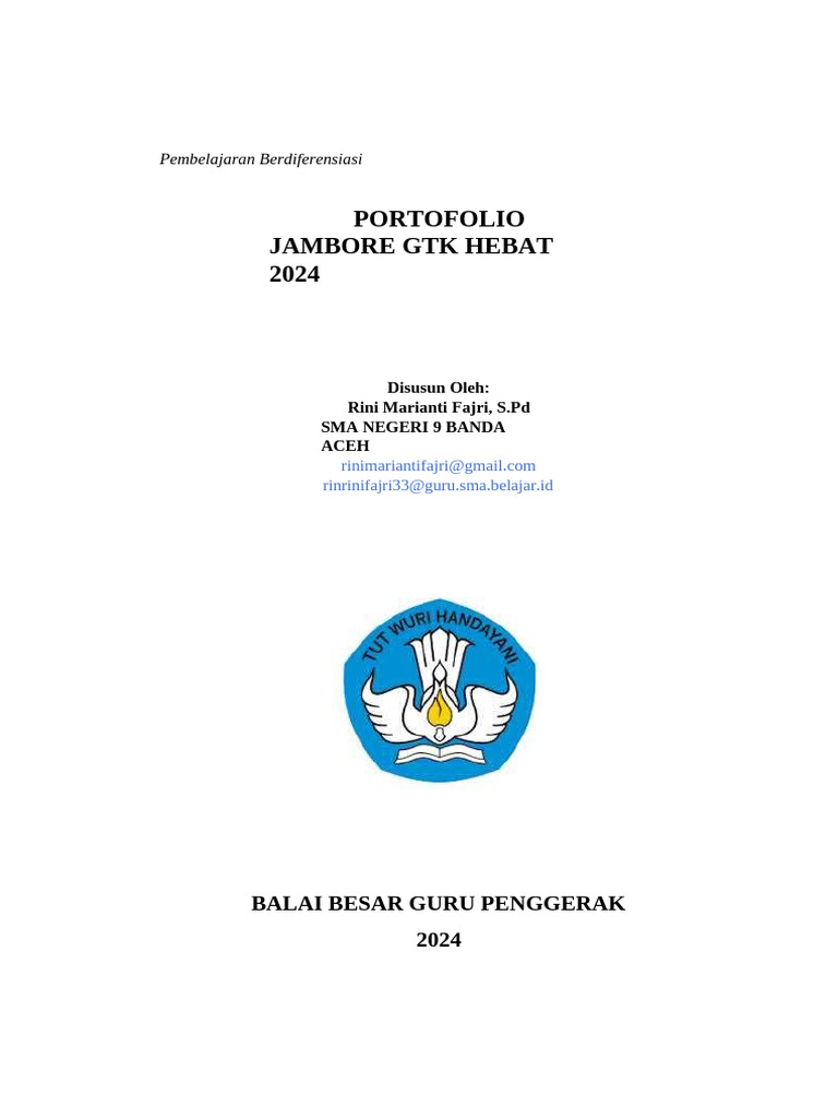 Contoh Portofolio GTK Hebat | PDF