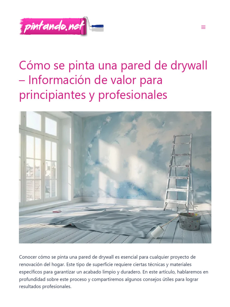 Cómo pintar paredes de drywall correctamente | PDF | Pintar | Pinturas