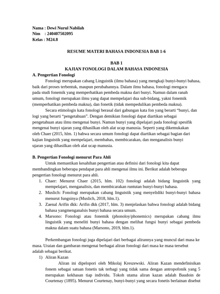 Resume Materi Dewi Nurul Nabilah | PDF