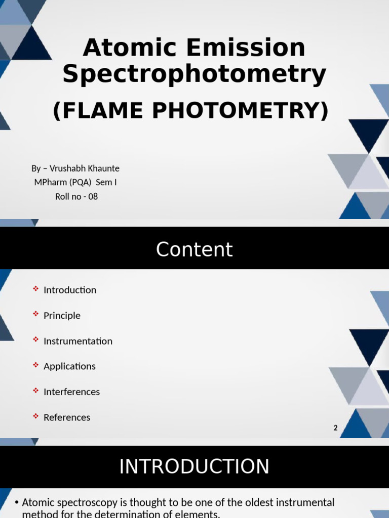 Flame Photometry: Principles & Applications | PDF | Emission Spectrum ...