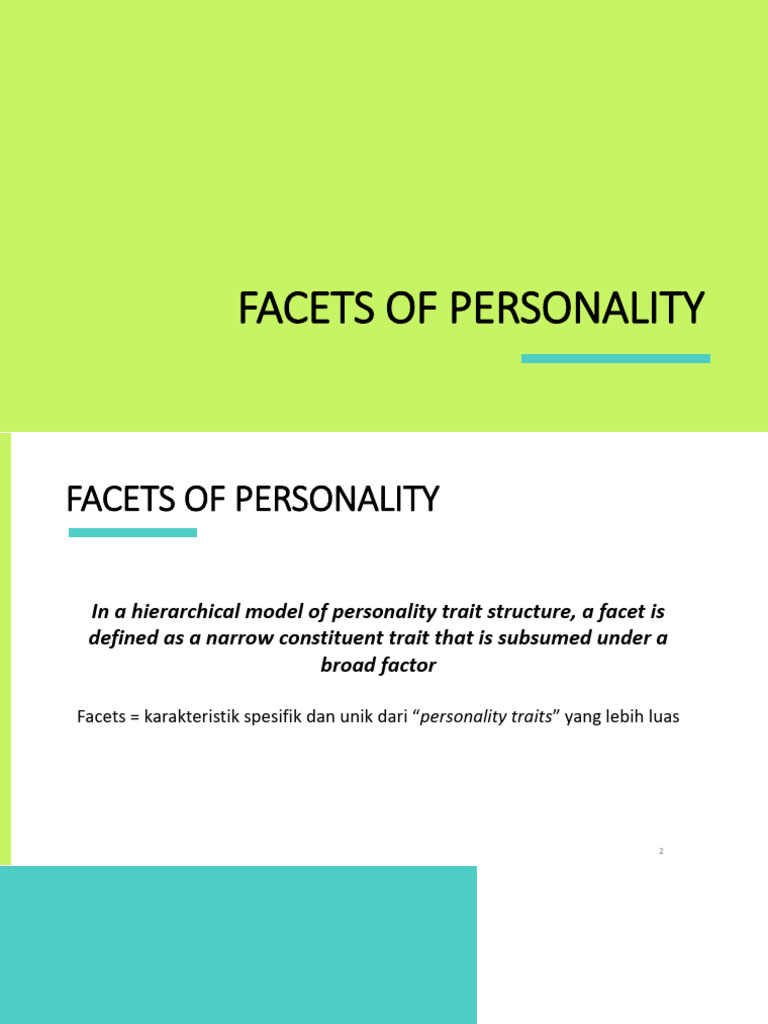 13a & 13b_facets of Personality_juni 2024_untuk Mahasiswa | PDF