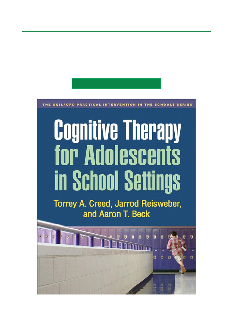 Cognitive Therapy For Adolescents in School Settings Entire Volume ...