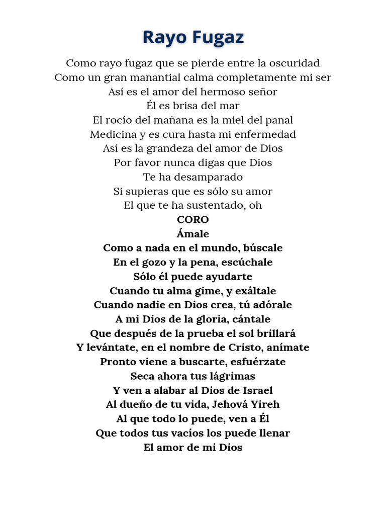 Rayo Fugaz | PDF