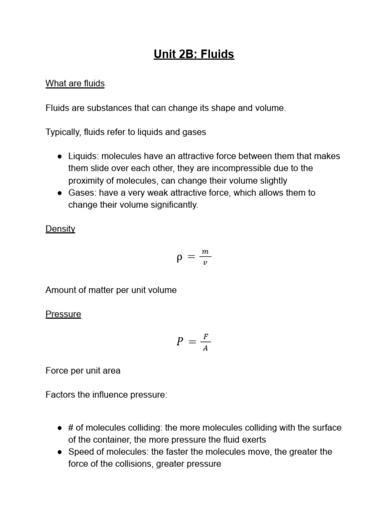 Principles of Physics - Fluids | PDF | Pressure | Liquids