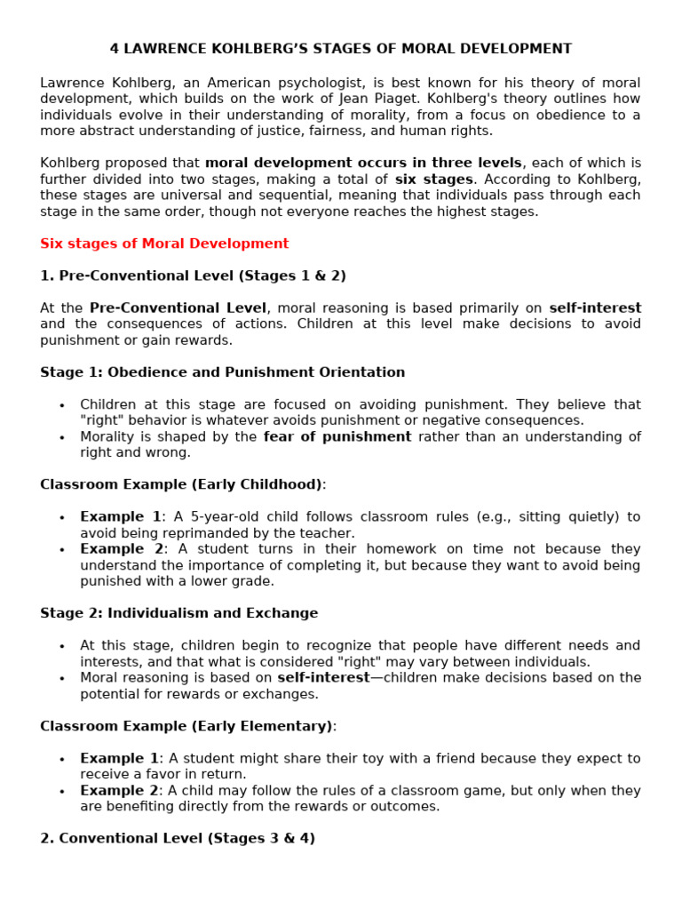 4-LAWRENCE-KOHLBERG-STAGES-OF-MORAL-DEVELOPMENT | PDF | Justice | Crime ...