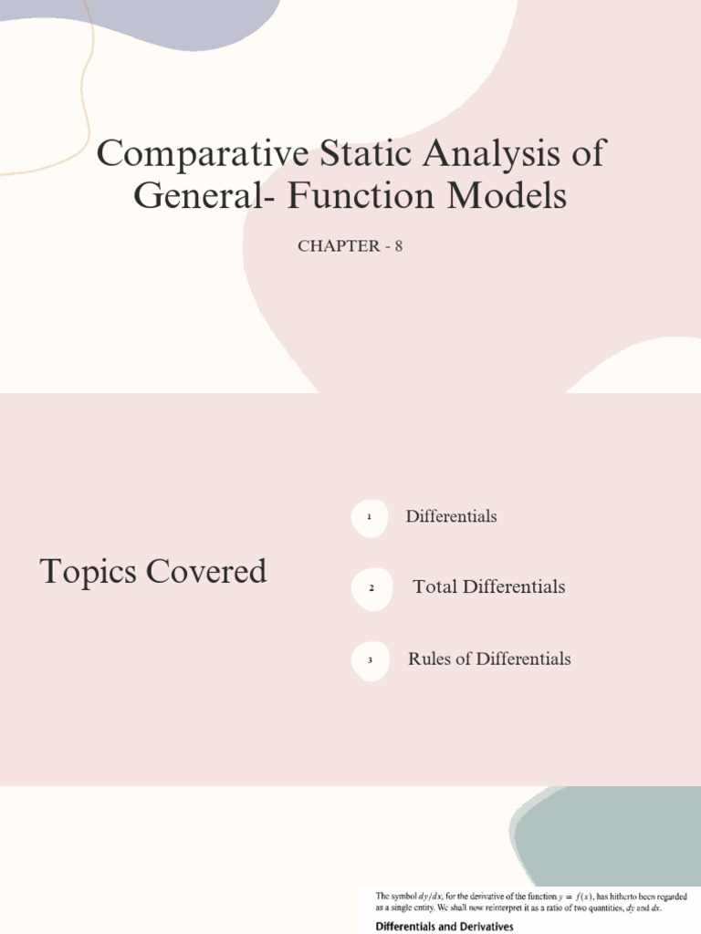 Comparative Static Analysis Explained | PDF | Slope | Derivative