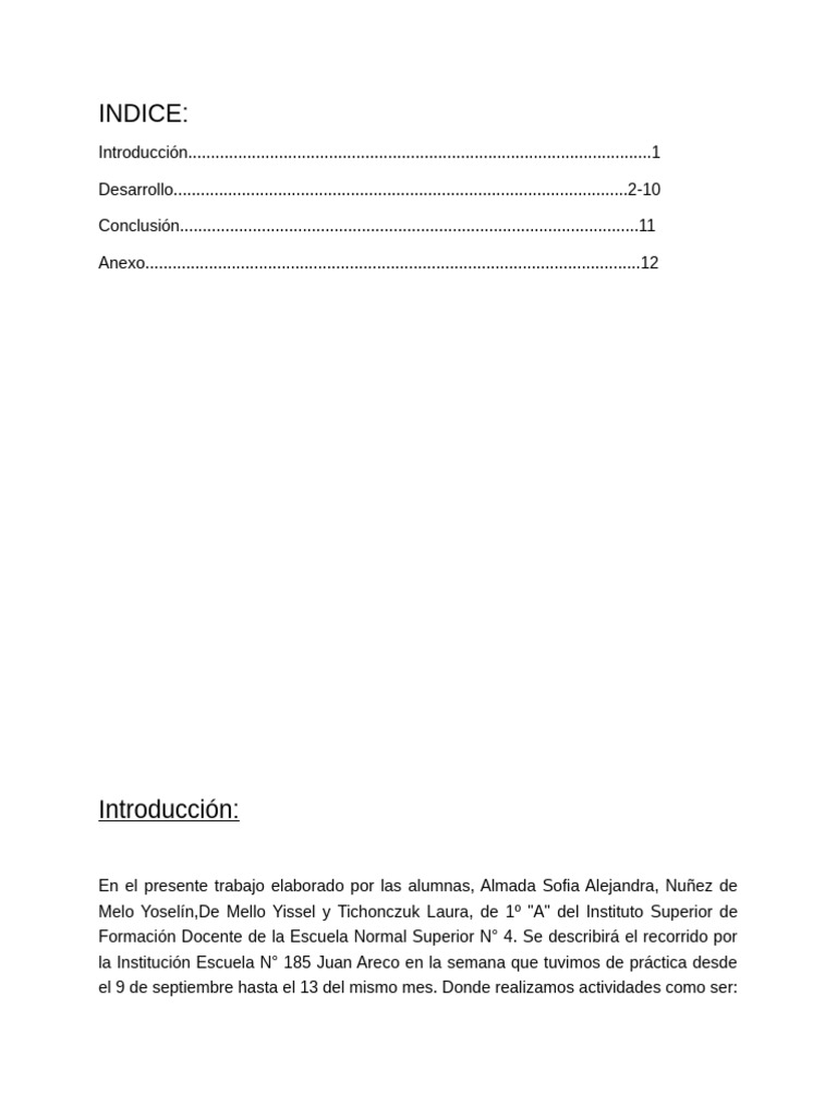 Prácticas en la Escuela N° 185: Historia y Actividades | PDF | Escuelas ...