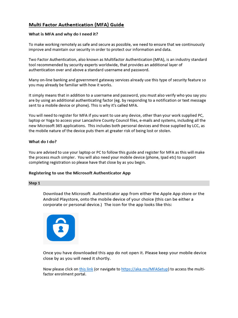 Mfa App Registration Guide | PDF | Mobile App | Authentication