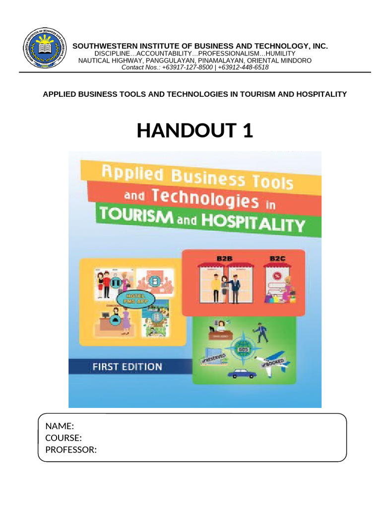 Business Tools in Tourism Management | PDF | Tourism | Business