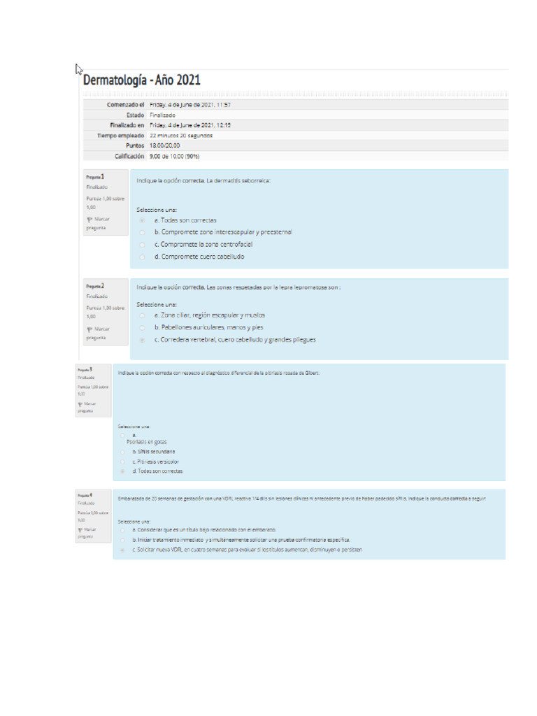 DERMATO Parcial2021 1°BIM Bibliotk AleeeQwhite | PDF