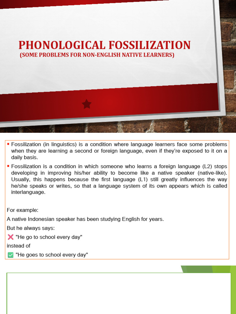Phonological Fossilization | PDF | Second Language | Applied Linguistics