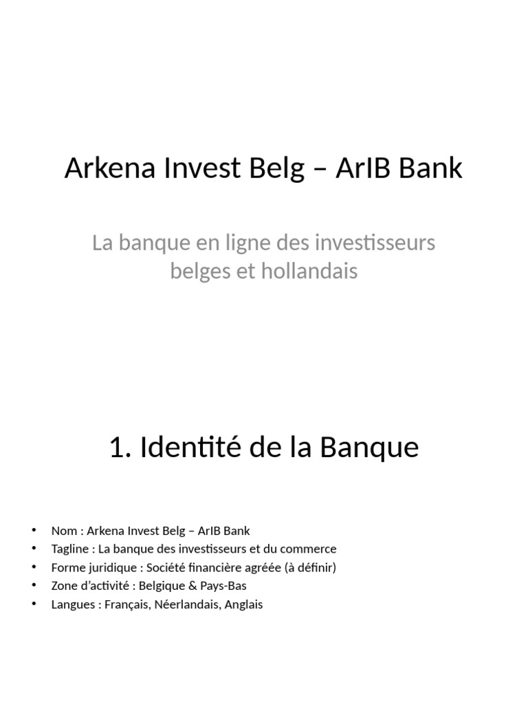 ArIB Bank Pitch Deck | PDF