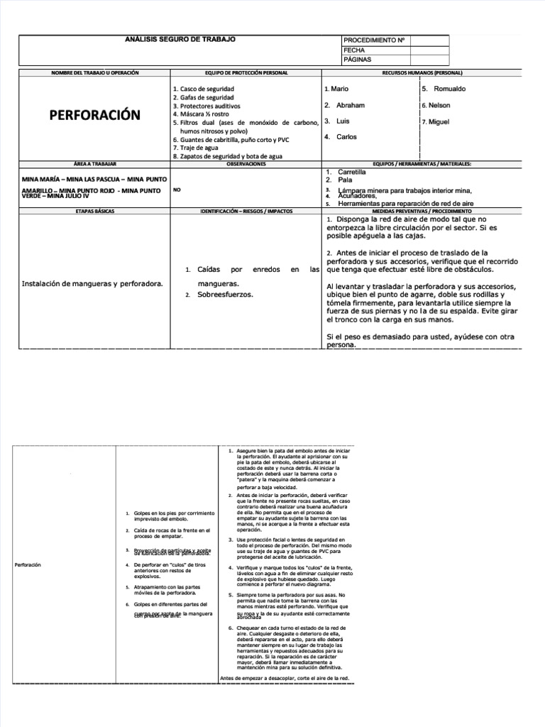 PDF Modelo Ast Perforacion - Compress | PDF