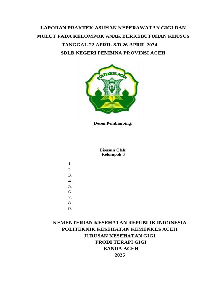 Contoh Laporan ABK 2025 | PDF