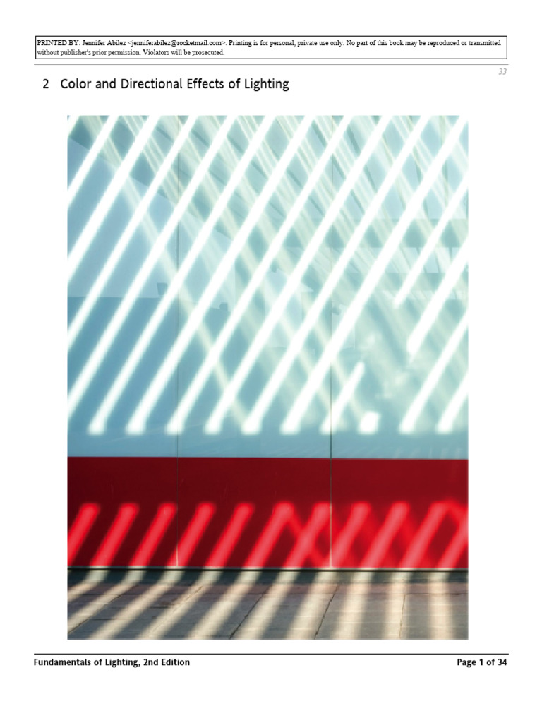 Chapter 2 - Color and Directional Effects of Lighting | PDF | Lighting ...