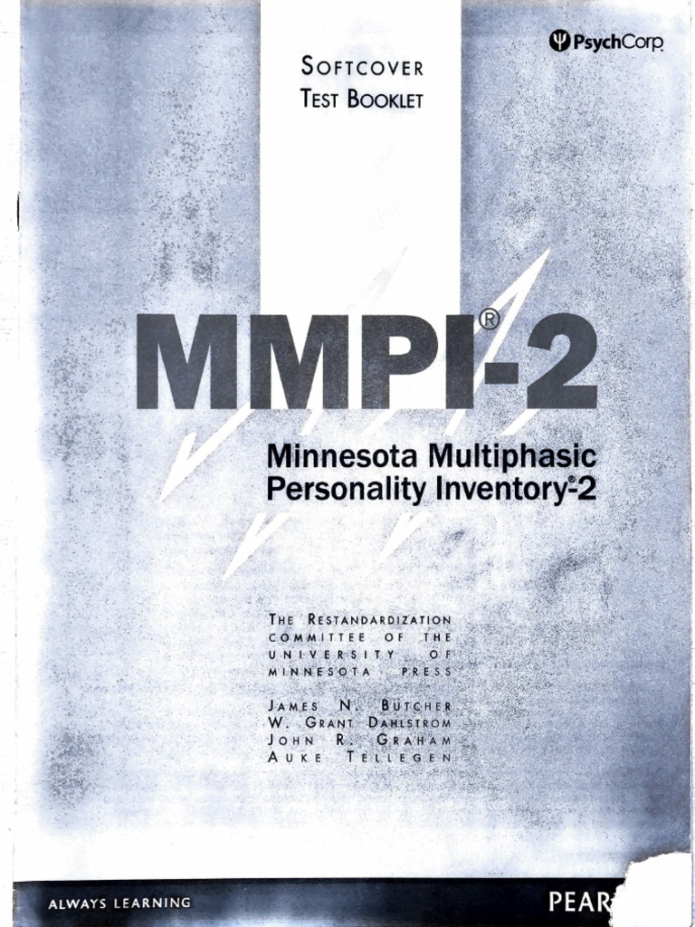MMPI 2 Test Booklet | PDF