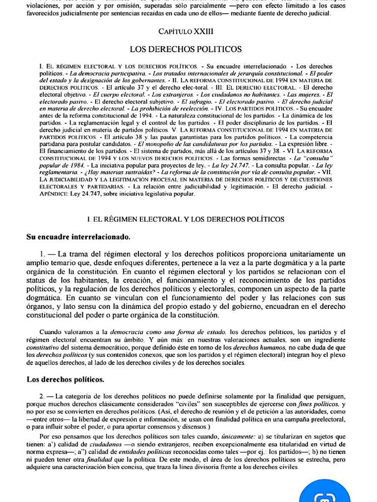 Cap. XXIII Manula constitucional | PDF