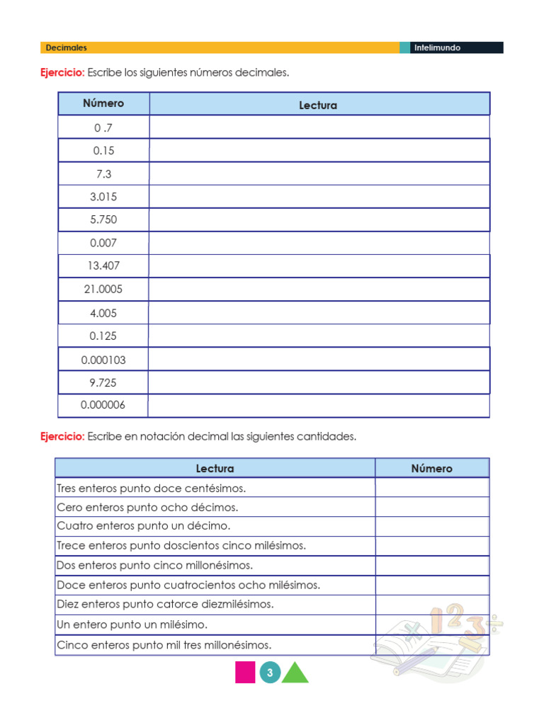 Los-Numeros-Decimales-3 | PDF